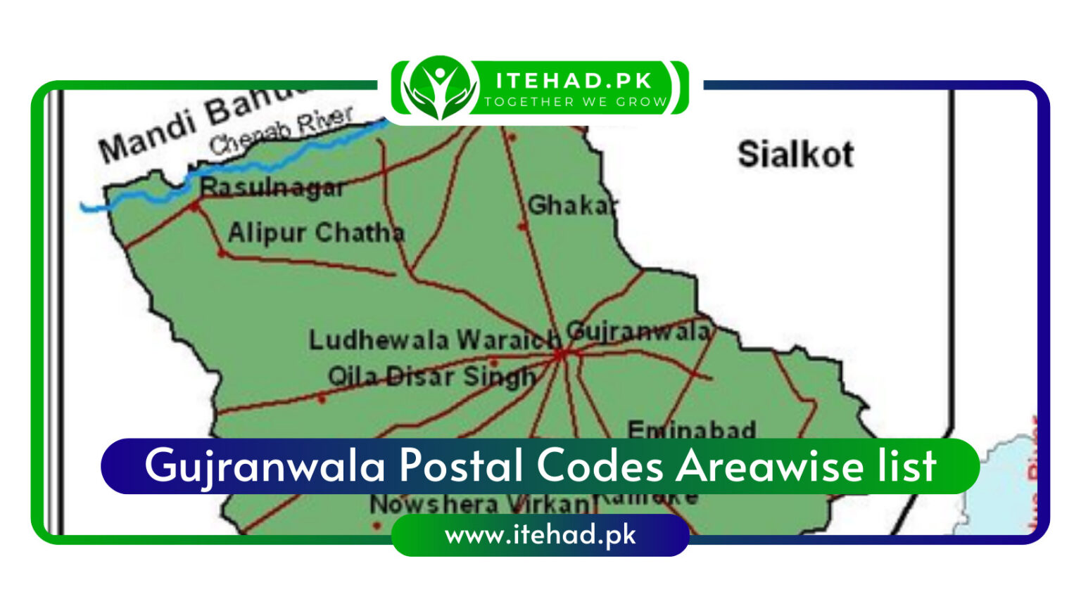 Gujranwala Postal Codes 2025 Areawise list of Postal Addresses ...